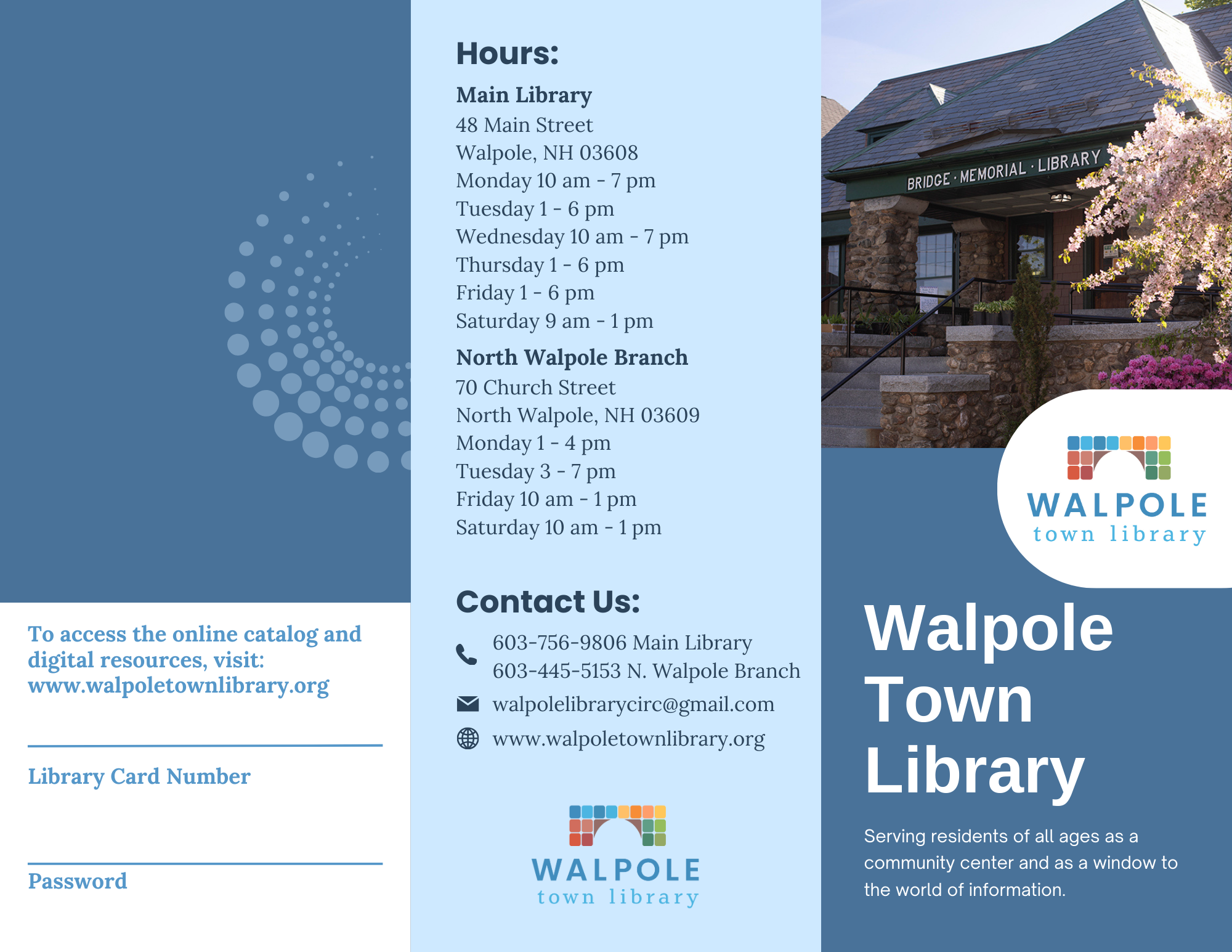 Walpole Town Library Brochure